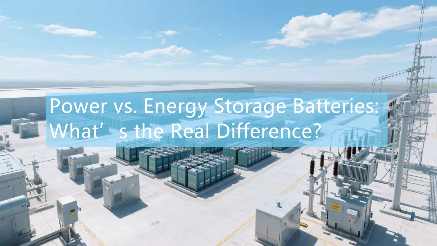 Power vs. Energy Storage Batteries: What’s the Real Difference?